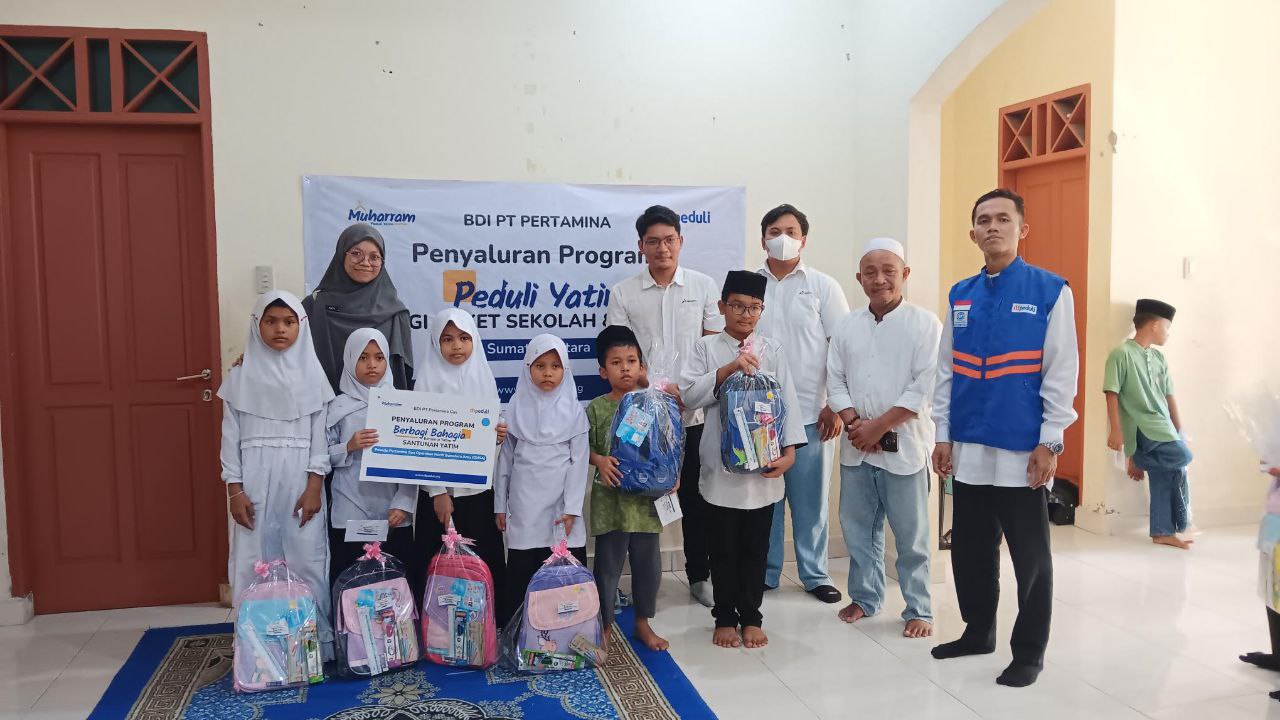 Bahagiakan Yatim, DT Peduli Sumut bersama Pertamina Gas ONSA Salurkan ...