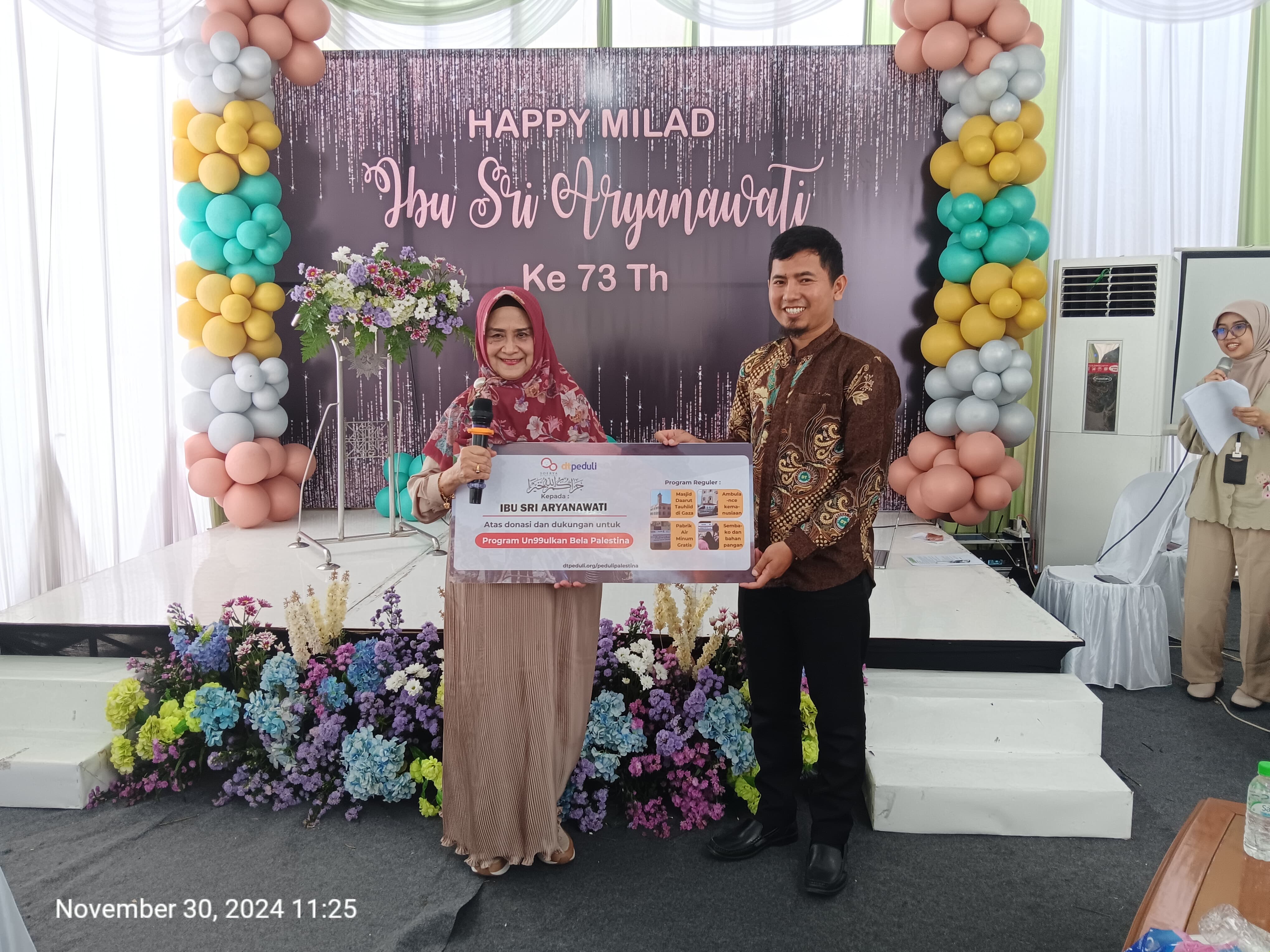 Milad ke-73, Komisaris RSIA Soerya Donasi Rp25 Juta untuk Palestina ...